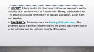 PREAMBLE ( THE CONSTITUTION OF INDIA) | PDF