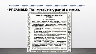 PREAMBLE ( THE CONSTITUTION OF INDIA) | PDF