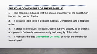 PREAMBLE ( THE CONSTITUTION OF INDIA) | PDF