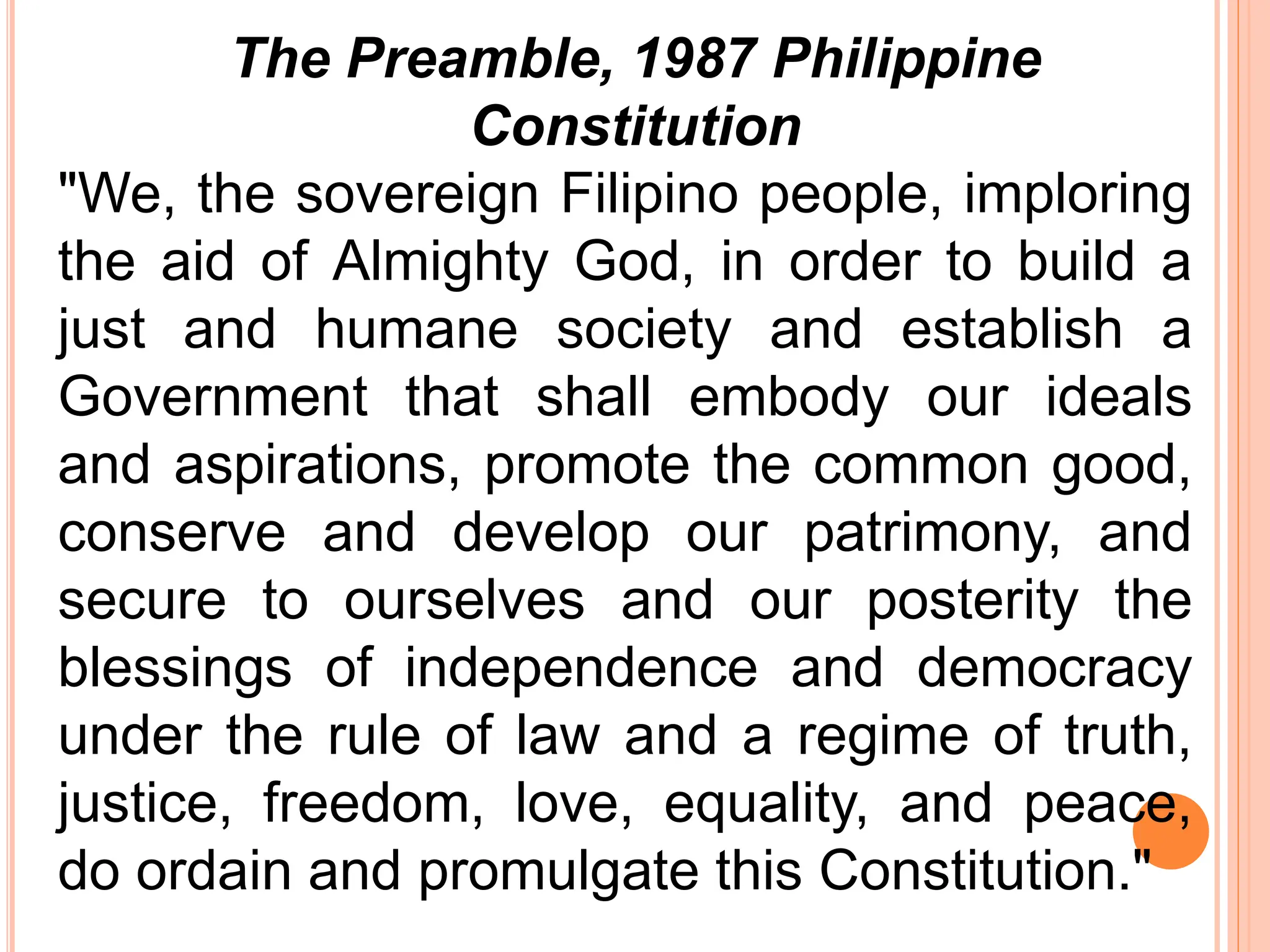 PREAMBLE IN THE PHILIPPINE CONSTITUTIONS | PPTX