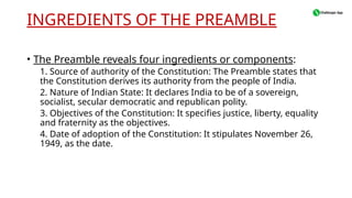 Preamble of Indian Constitution brief history .pptx