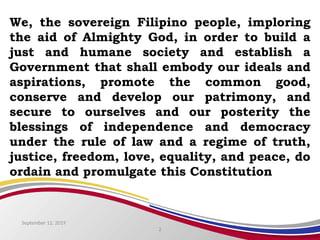 Preamble of The Republic of the Philippines | PPT