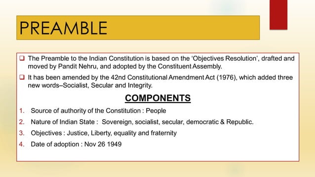 Preamble – Indian Polity for all competitive exams | PDF