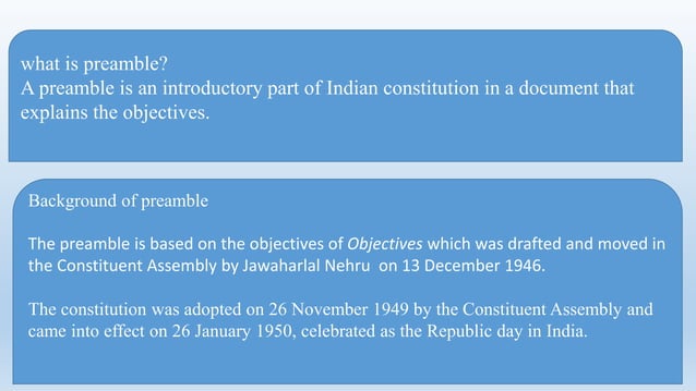 Preamble of india | PPT