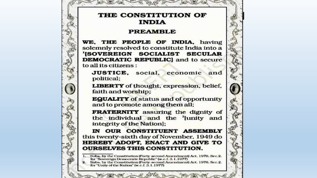 Preamble of india | PPT