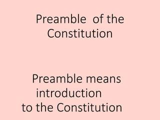 Preamble of th wps office class vii | PPTX