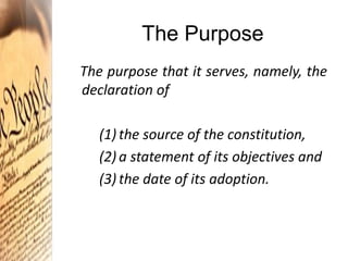 Preamble of the constitution | PPTX