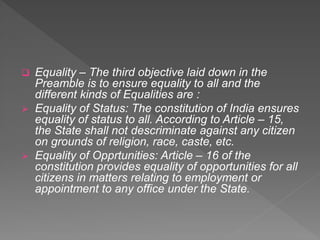 GFGC CHIKKABASUR ( Preamble of the constitution of india ) | PPT