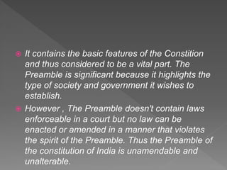 GFGC CHIKKABASUR ( Preamble of the constitution of india ) | PPT
