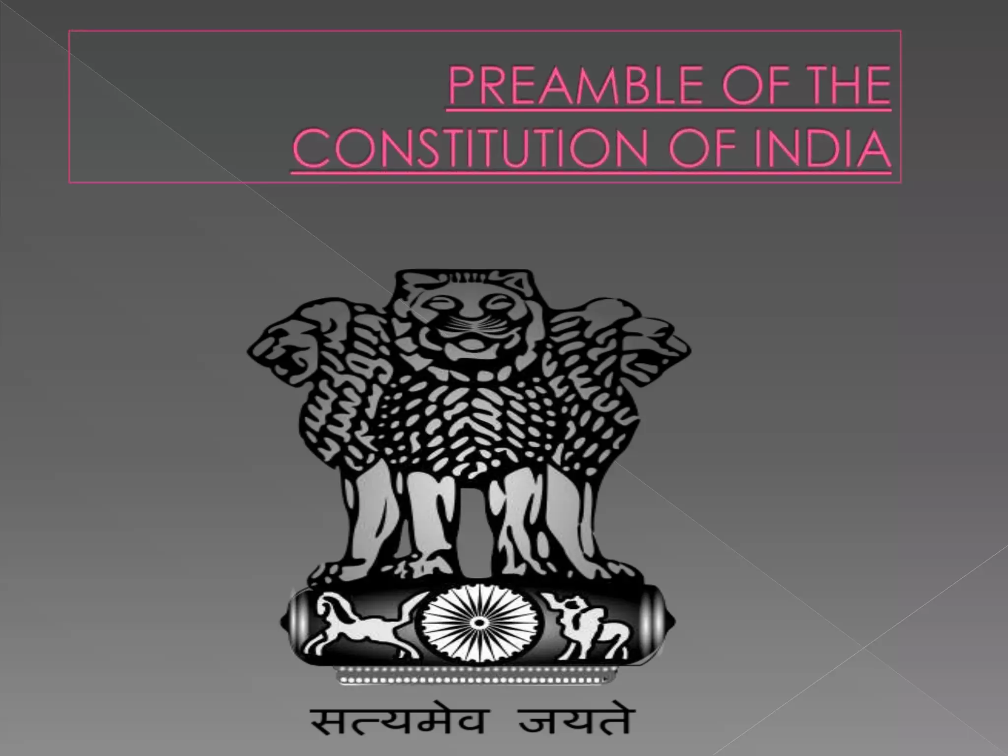 Preamble of the constitution of india | PPT