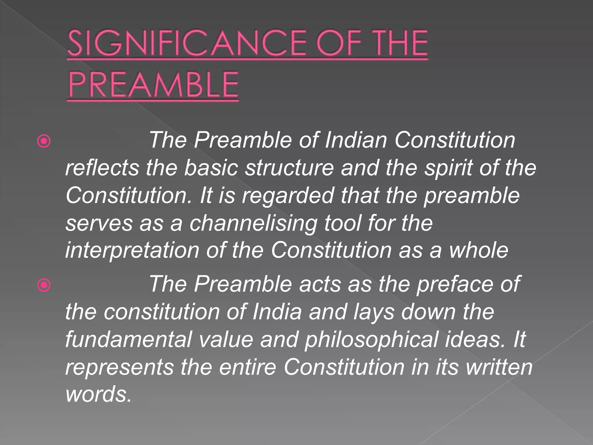 Preamble of the constitution of india | PPT
