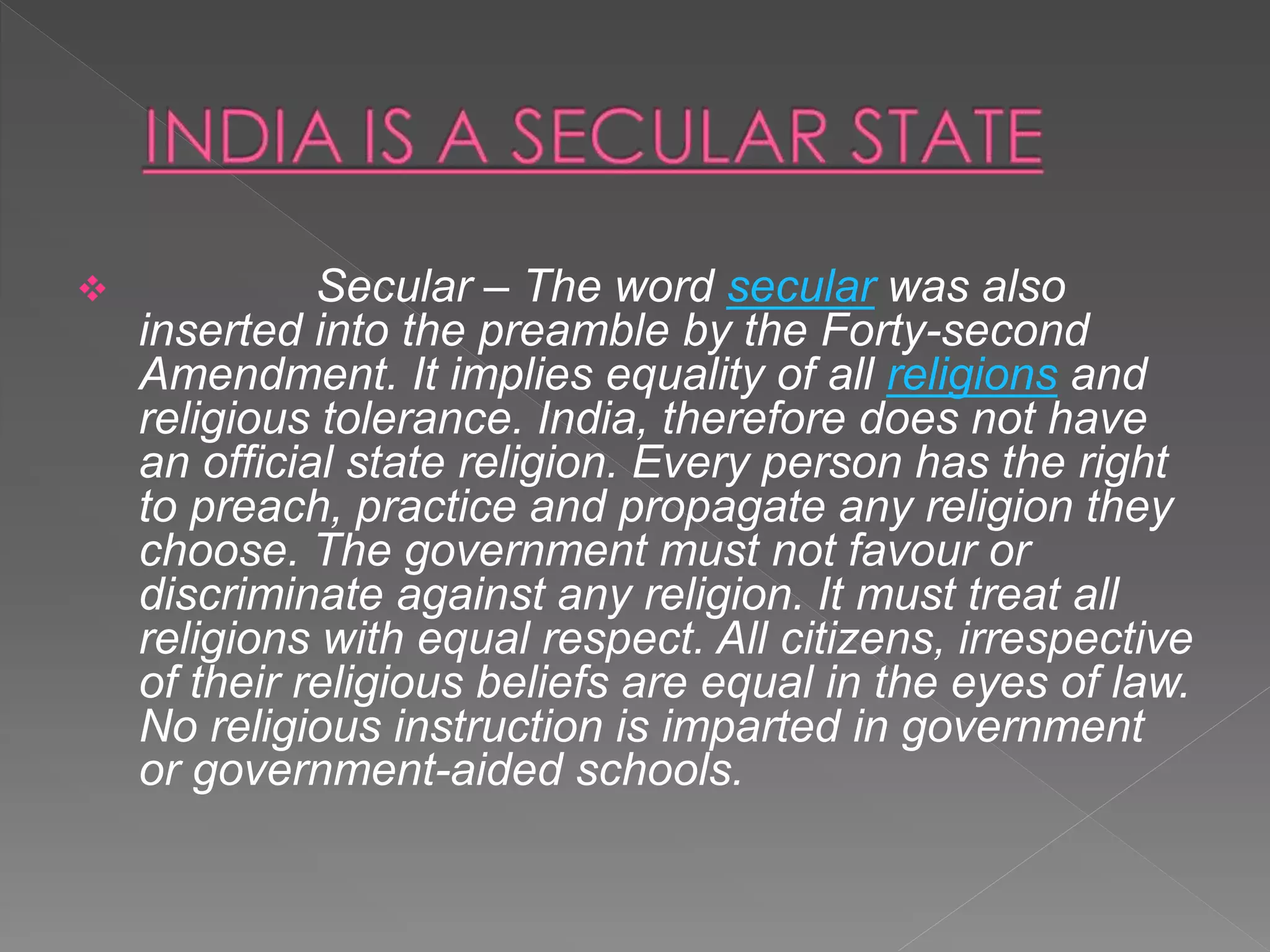 Preamble of the constitution of india | PPT