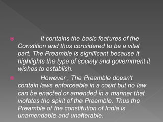 Preamble of the constitution of india | PPT