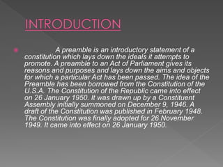 Preamble of the constitution of india | PPT