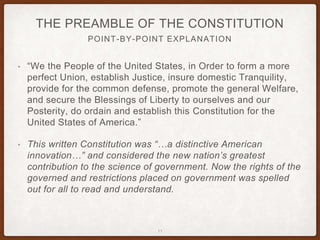 Preamble of the Constitution of the United States | PPTX