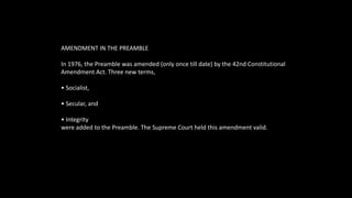 Preamble constitution of India law and engineering | PPT
