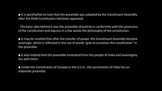 Preamble constitution of India law and engineering | PPT