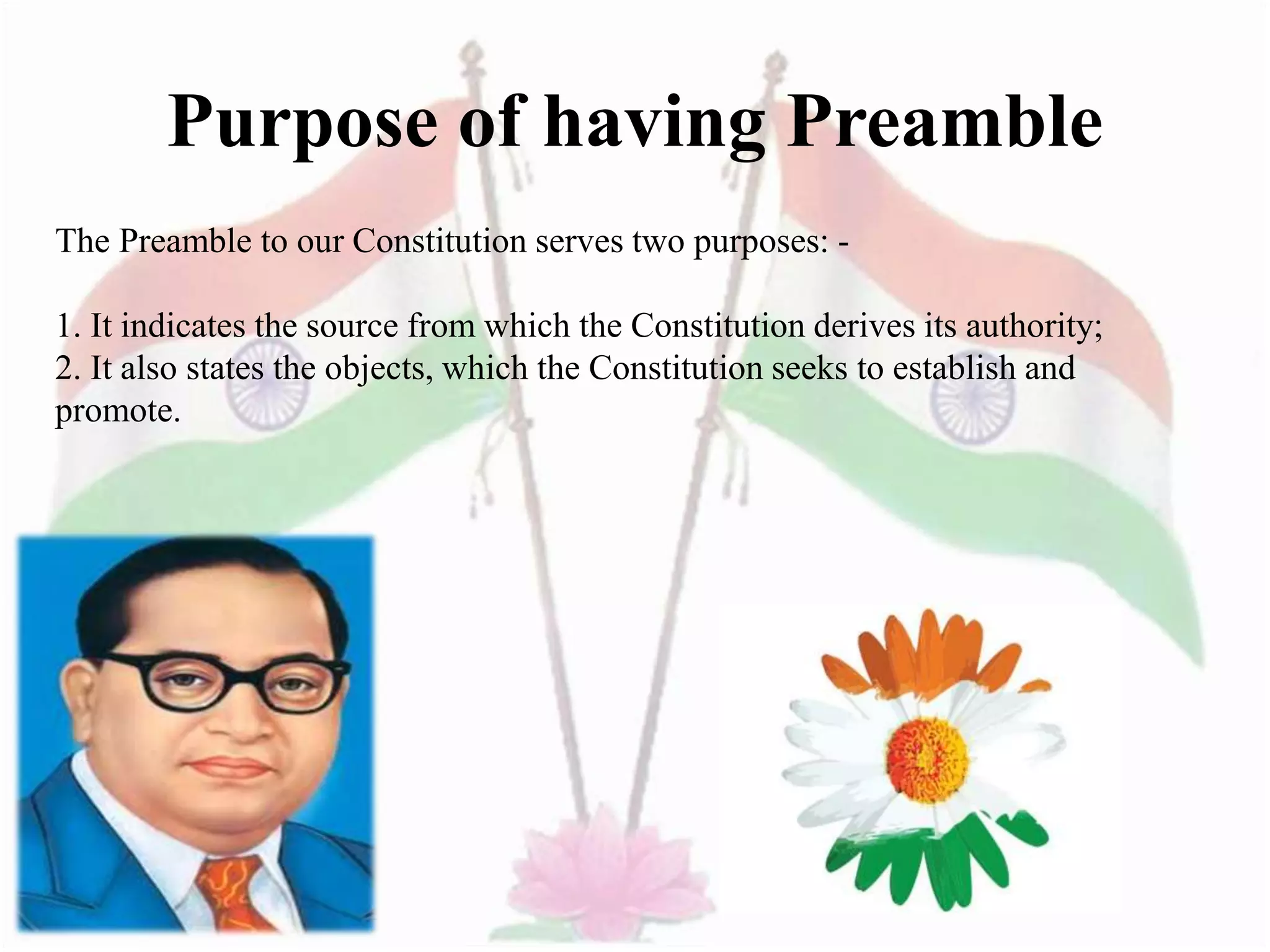 Preamble to constitution of india | PPTX