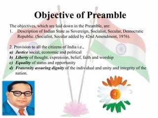 Preamble to constitution of india | PPTX