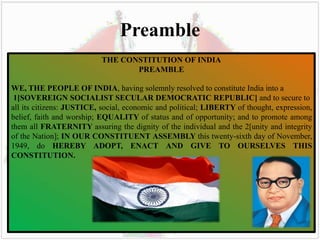 Preamble to constitution of India-.ppt
