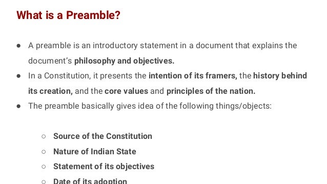 Preamble to the indian constitution - Drishti Ias | PPTX