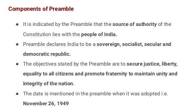 Preamble to the indian constitution - Drishti Ias | PPTX