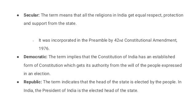 Preamble to the indian constitution - Drishti Ias | PPTX