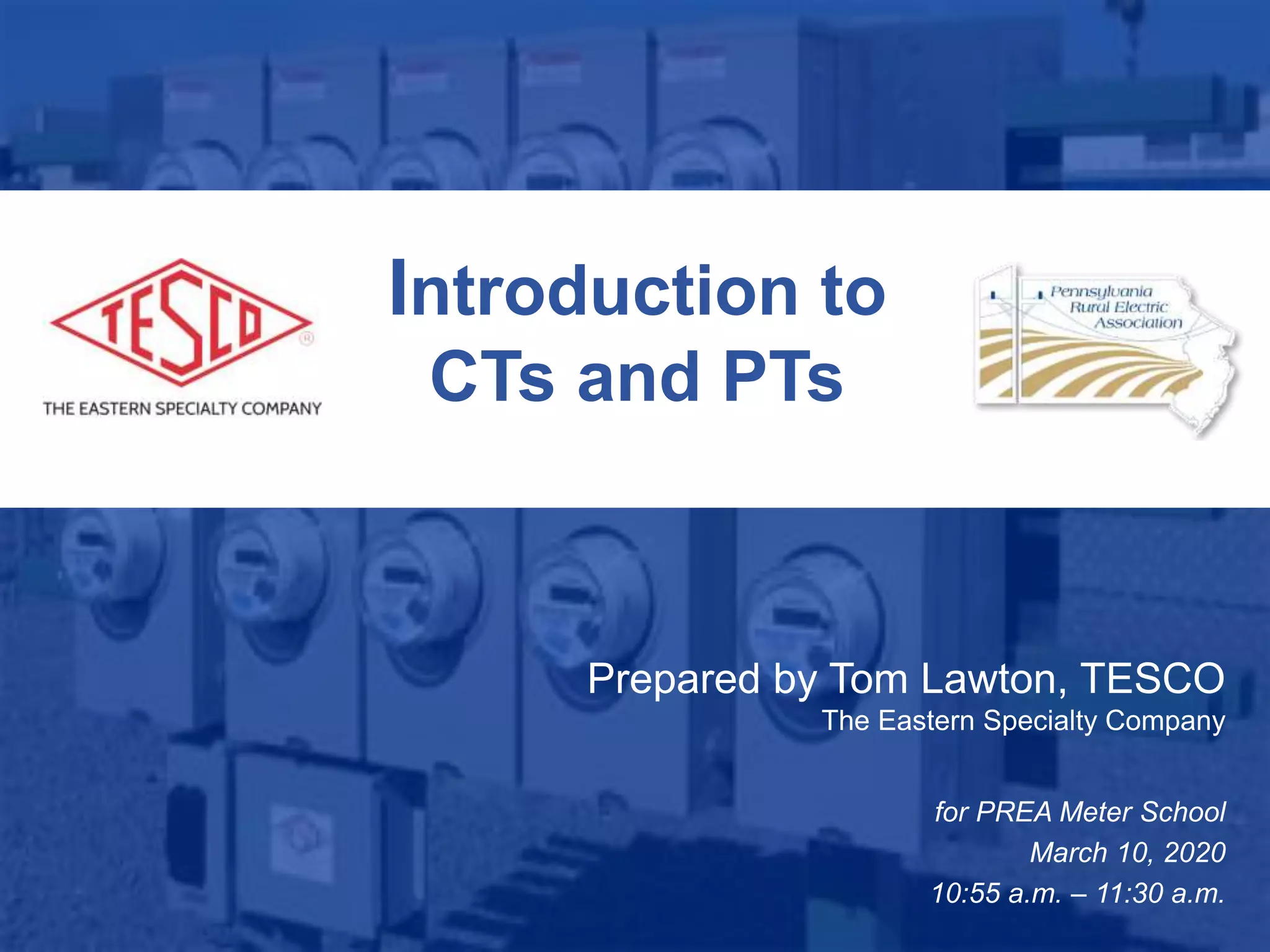 Introduction to CTs and PTs | PPTX