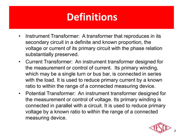 Introduction to CTs and PTs | PPT