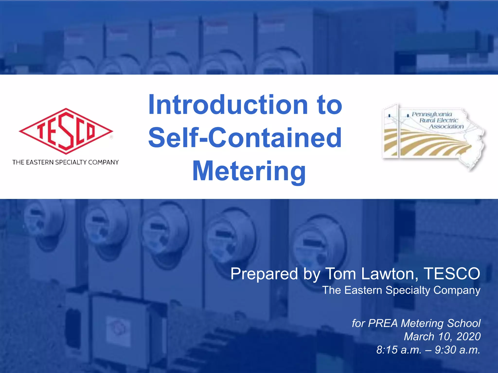 Introduction to Self-Contained Metering | PPTX | Physics | Science