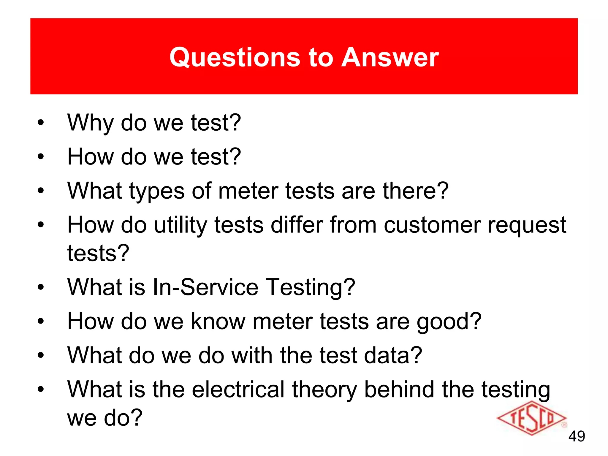 Introduction to Self-Contained Metering | PPTX | Physics | Science