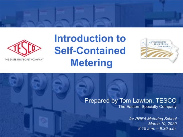 Introduction to Self-Contained Metering | PPT