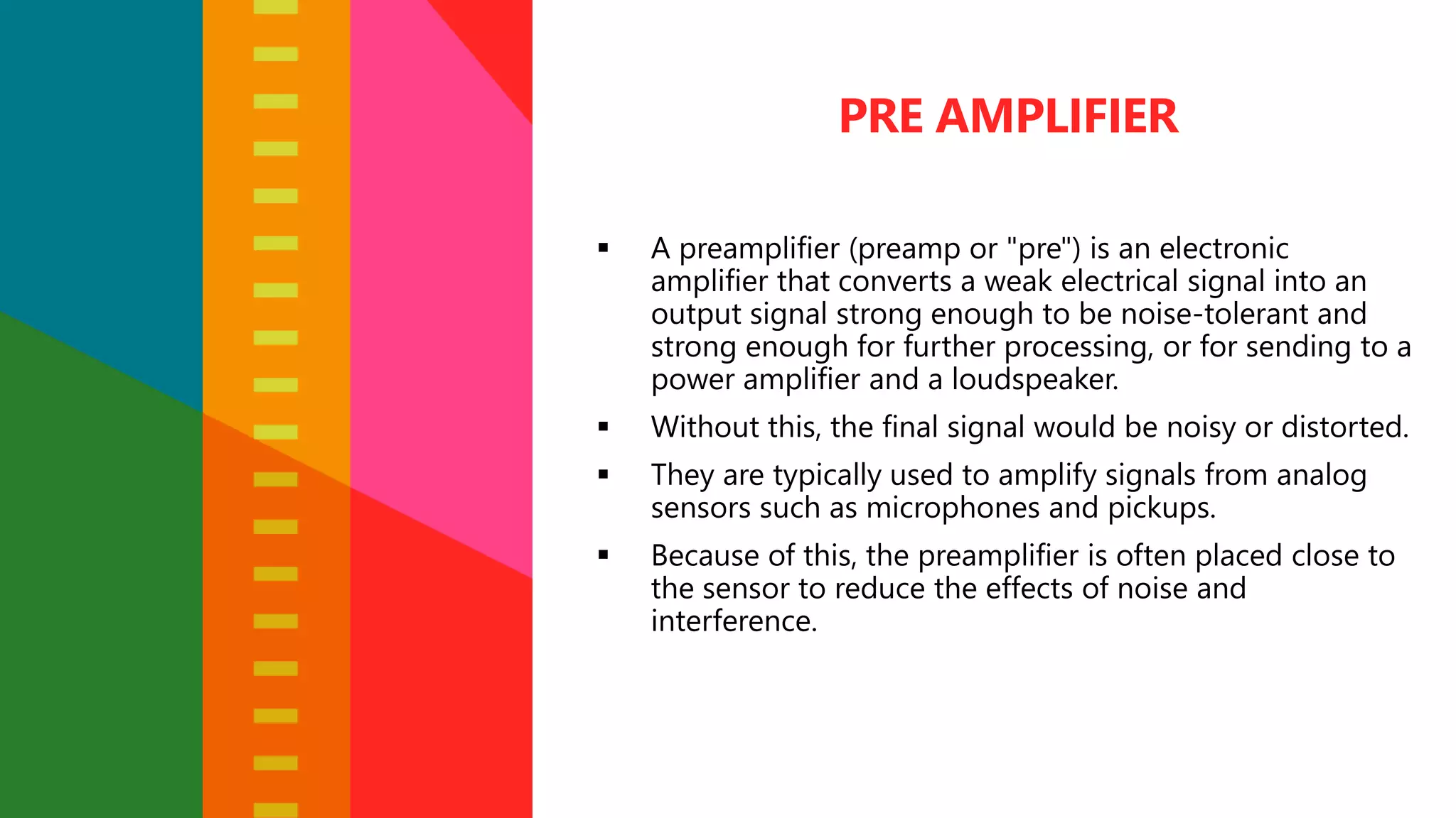 Preamplifier and impedance matching circuits | PPTX