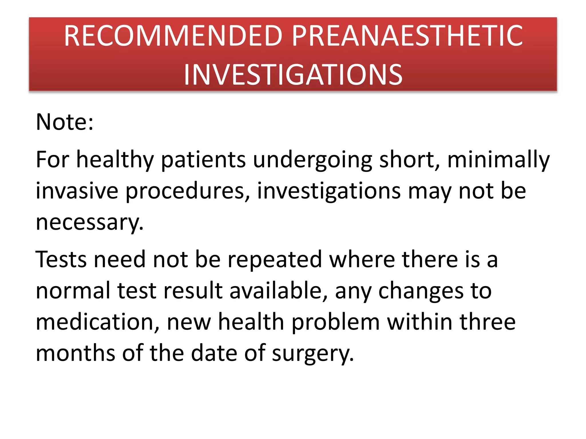 Pre anaesthetic assessment and preoperative fasting guidelines | PPTX