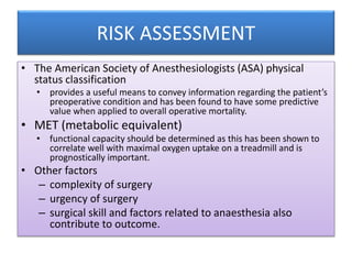 Pre anaesthetic assessment and preoperative fasting guidelines | PPTX