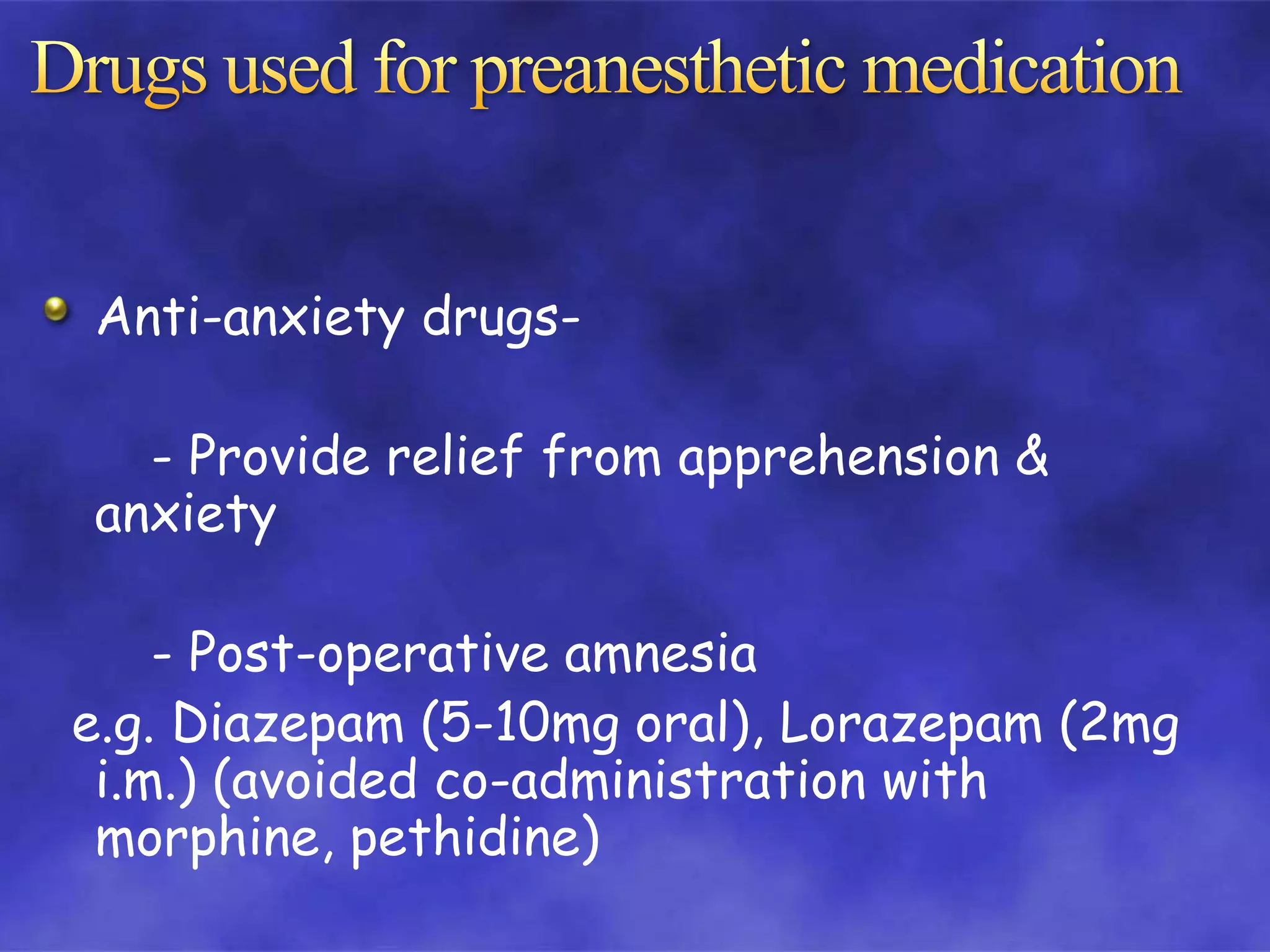 Preanaesthetic medication & general anaesthetics | PPTX