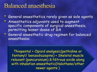 Preanaesthetic medication & general anaesthetics | PPTX