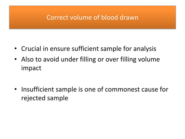 Pre analytical in lab testing | PPTX | Blood Disorders | Diseases and ...