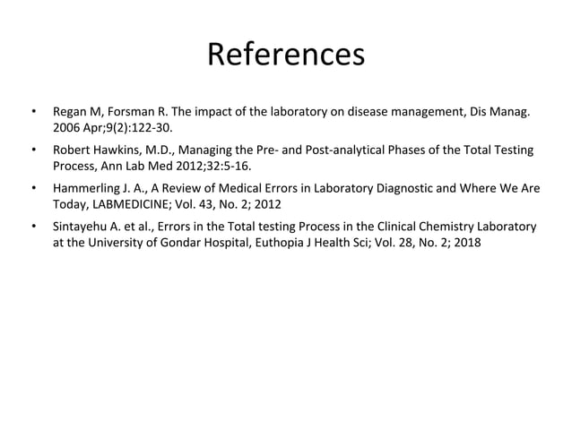 Pre analytical in lab testing | PPTX | Blood Disorders | Diseases and ...