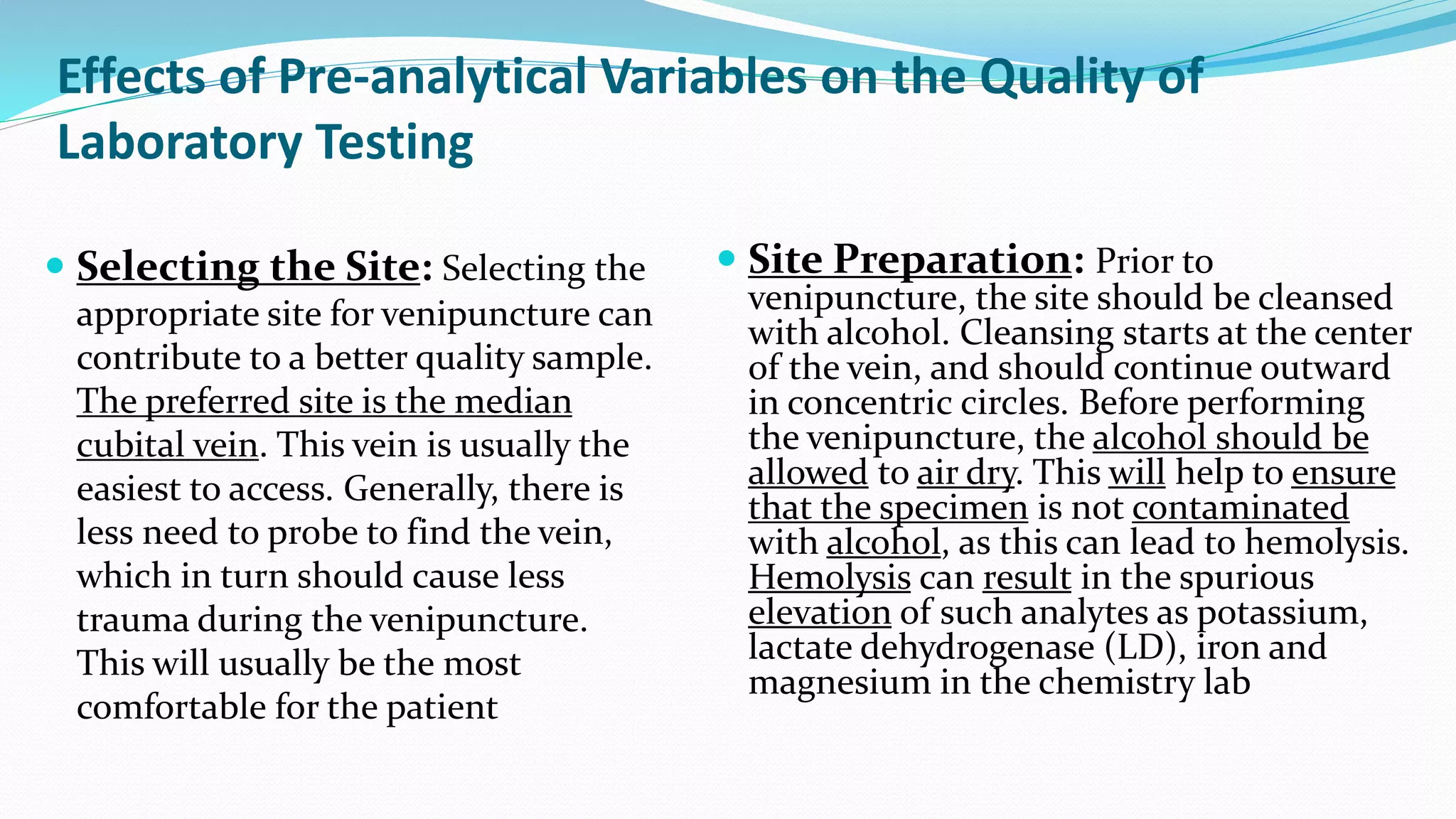 Preanalytical quality control practices in clinical laboratory | PPTX