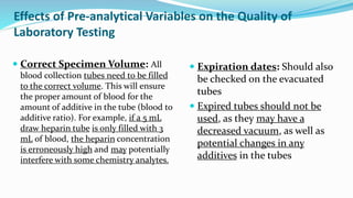 Preanalytical quality control practices in clinical laboratory | PPTX