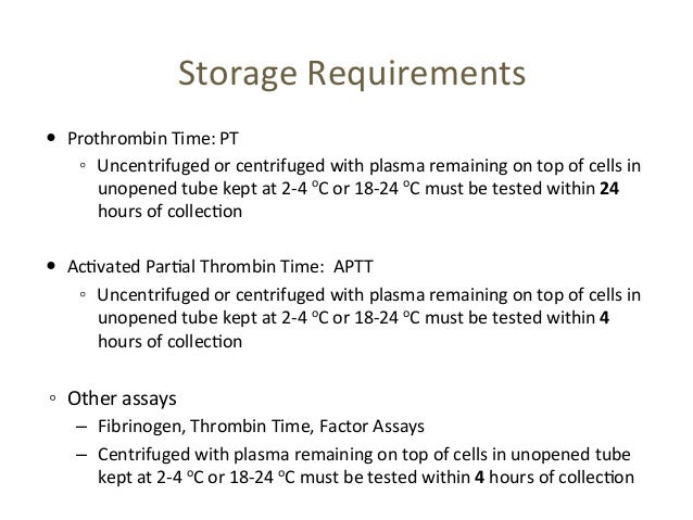 Preanalytical Variables In Coagulation Testing