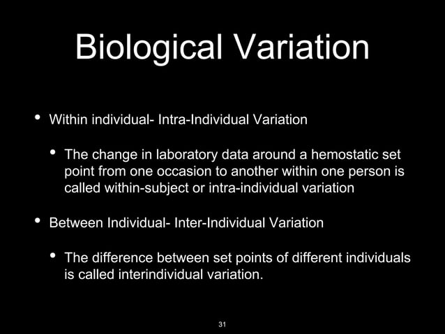 Preanalytical Variables And Biological Variation Pptx Endocrine And