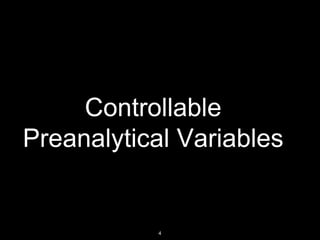 Preanalytical variables and Biological Variation | PPTX