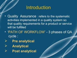 Pre analytic and postanalytic test management | PPT