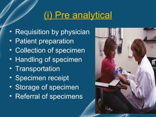 Pre analytic and postanalytic test management | PPT