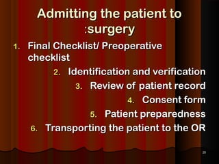 Pre and intra operative phase | PPT