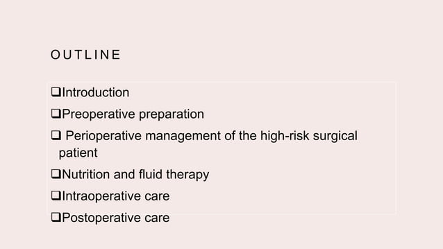 pre and post operative care ppt | PPTX