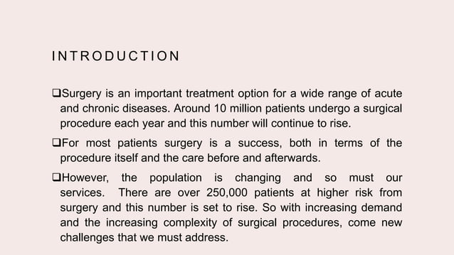pre and post operative care ppt | PPTX