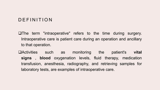 pre and post operative care ppt | PPTX